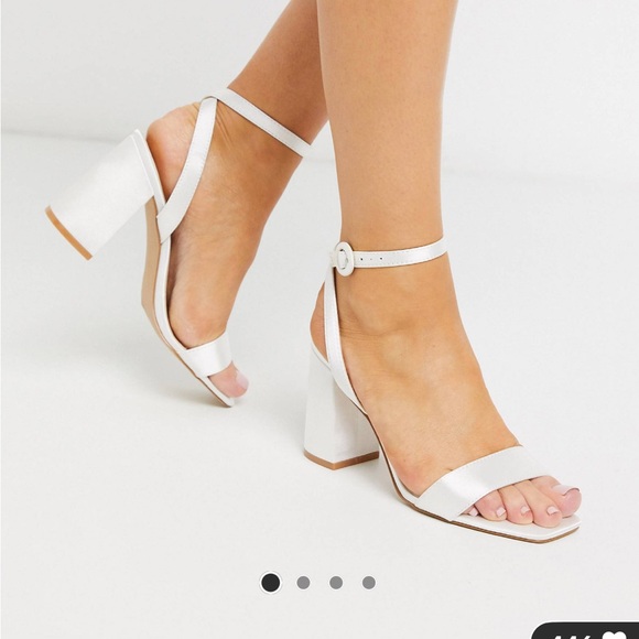 ASOS | Shoes | Nwt Asos Bridal Heels In Ivory Satin | Poshmark